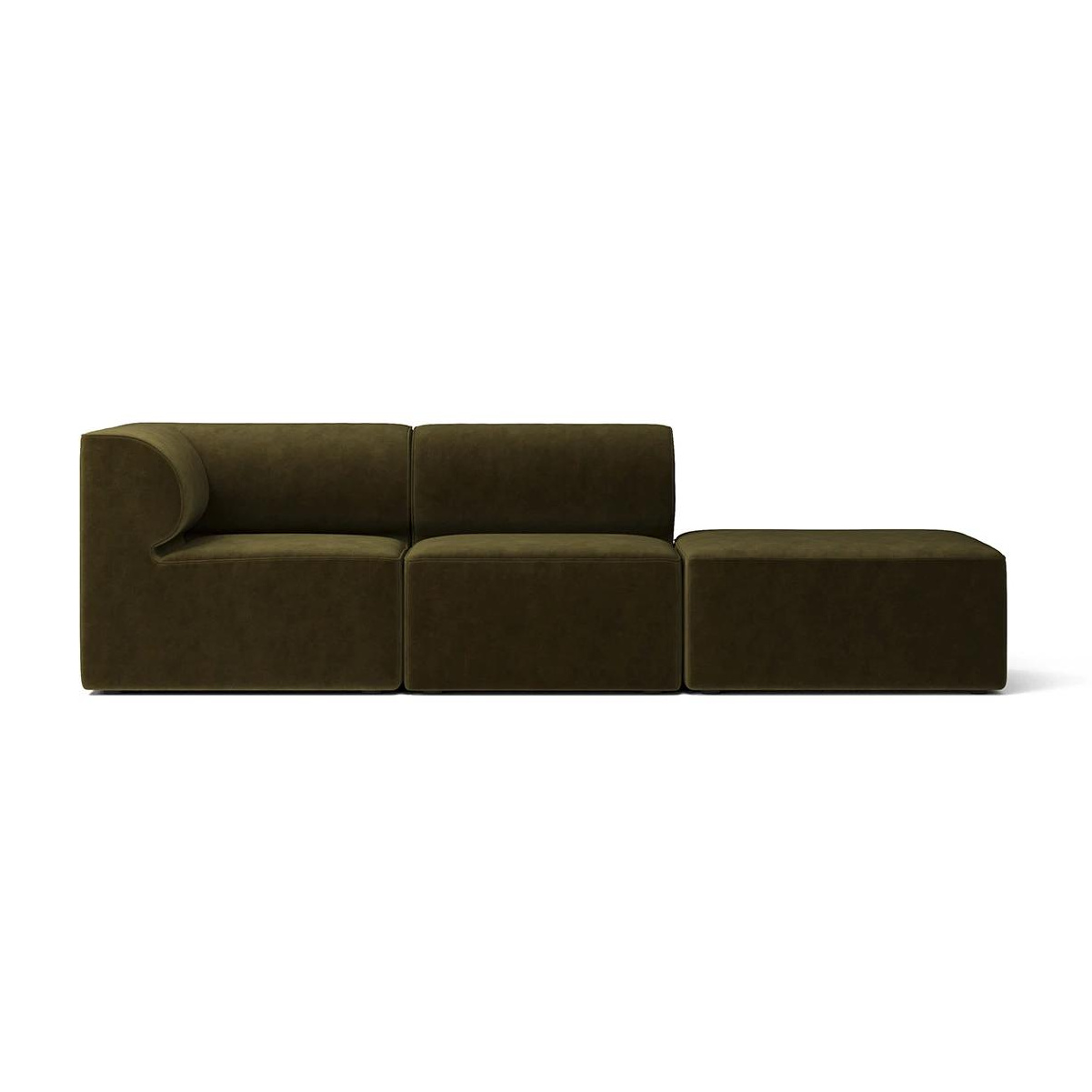 Menu - Eave 86 Modular 3-Seater Sofa Armrest Left Velvet - grün/Stoff ...